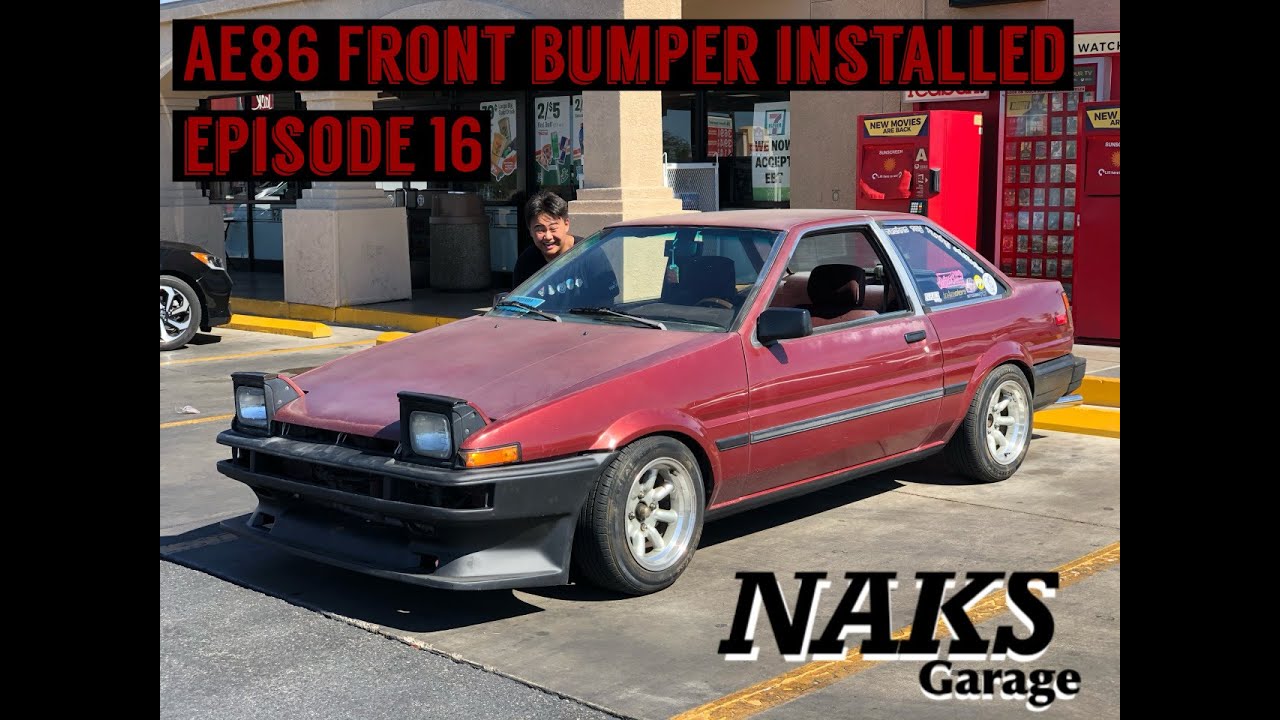 AE86 front bumper install /ep16. - YouTube
