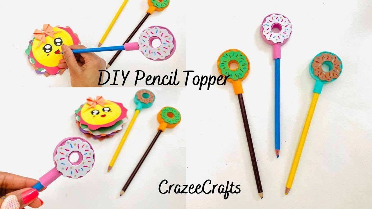 DIY Donut Pencil topper idea | School supplies hacks and DIYs for kids ...