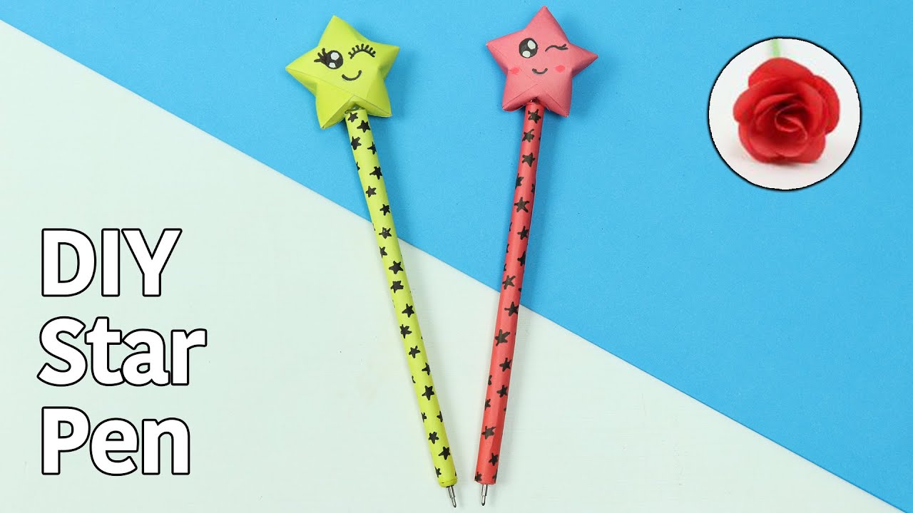 DIY CUTE STAR PEN | HOW TO MAKE A STAR PEN | CUTE PEN DECORATION IDEAS ...