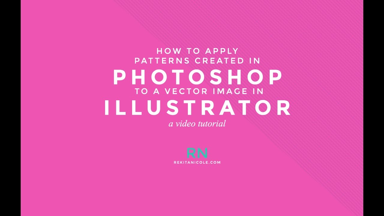 HOW TO APPLY PATTERNS CREATED IN PHOTOSHOP TO VECTOR IMAGES IN ...