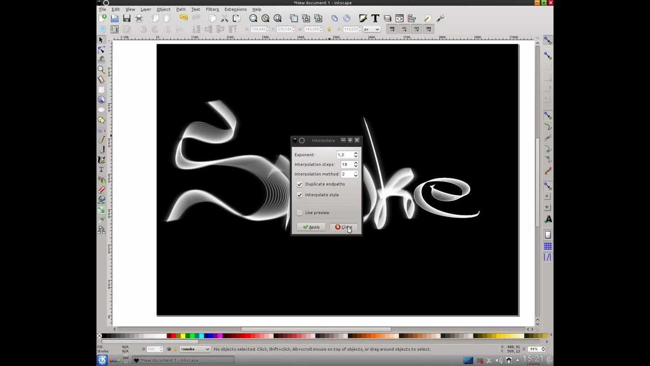 Inkscape smoke effect simple - efekt dymu w inkscape - interpolacja ...