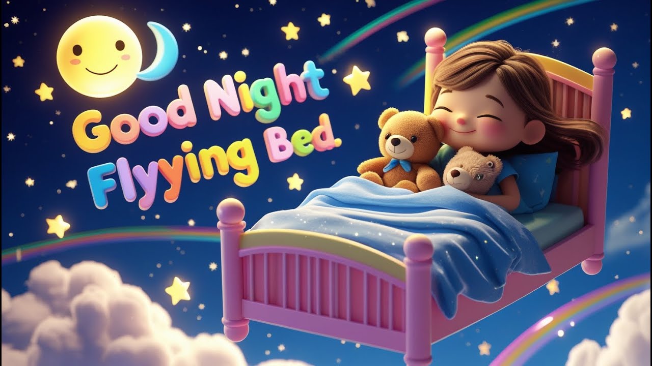 Good Night Song for Kids 🛏️ The Flying Bed Nursery Rhyme#nurseryrhyme # ...