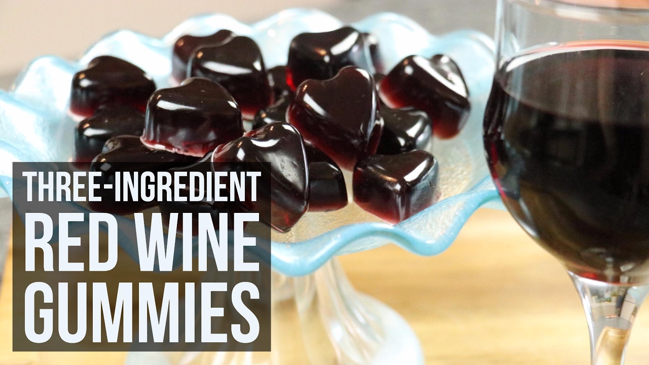 Three-Ingredient Red Wine Gummies | Boozy Valentines Candy Recipe by ...