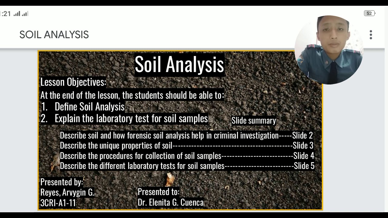 SOIL ANALYSIS FORENSIC CHEMISTRY - YouTube