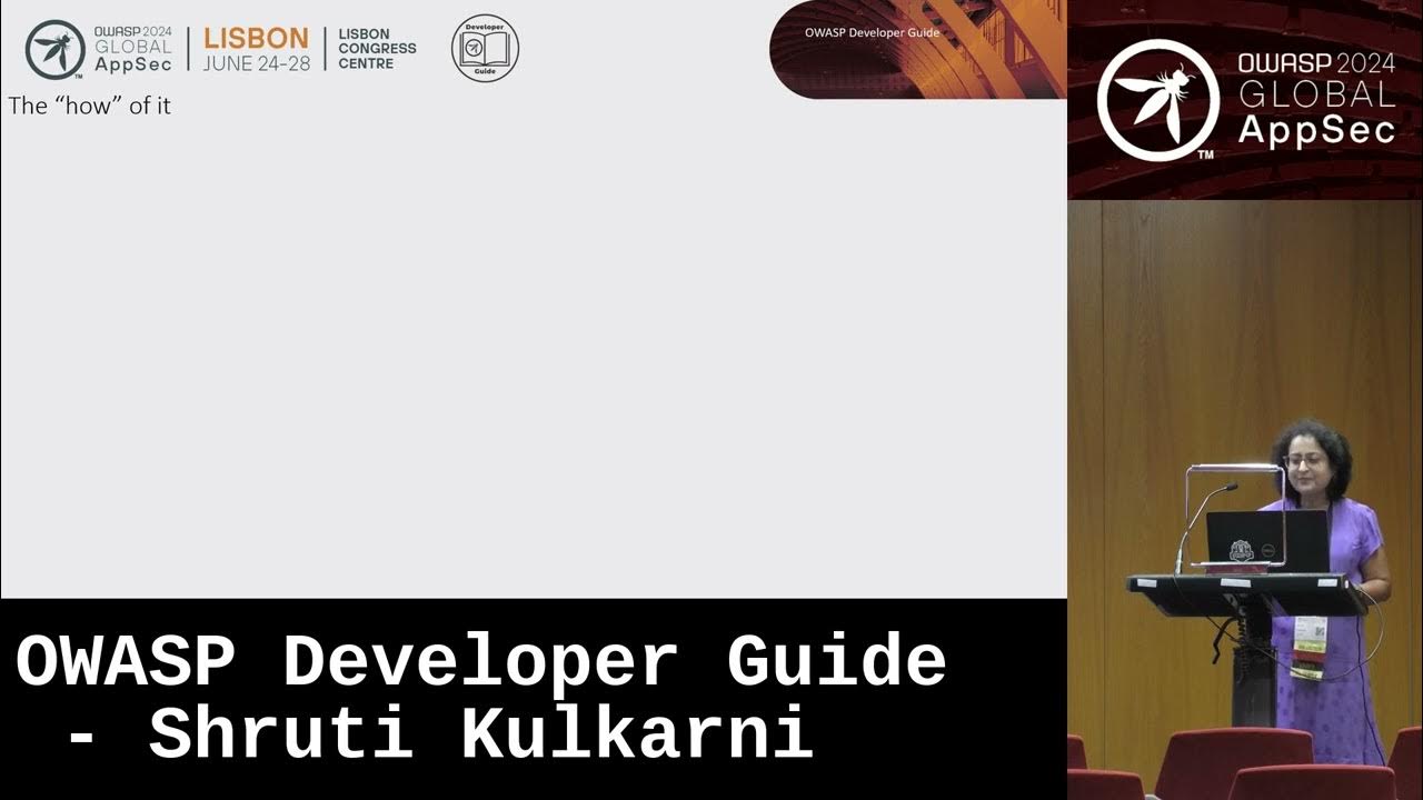 OWASP Developer Guide - Shruti Kulkarni - YouTube