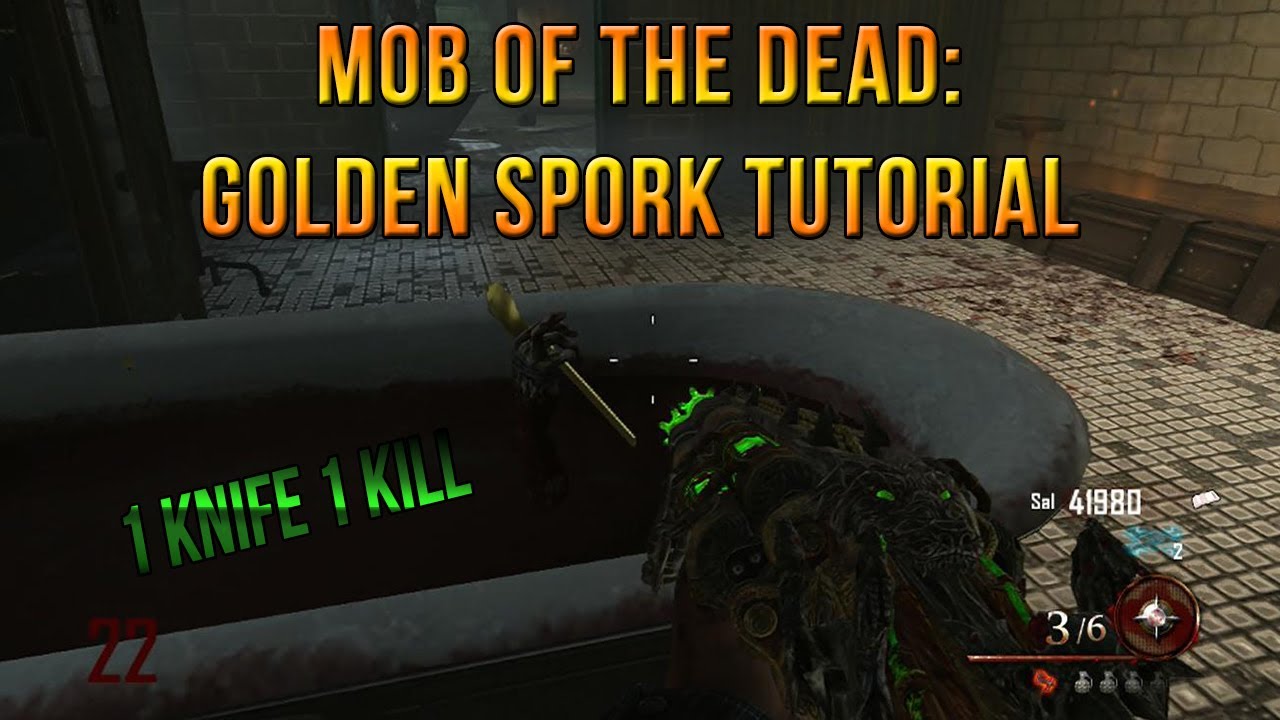 Mob of the Dead - Ultimate Melee Weapon (GOLDEN SPORK) - YouTube