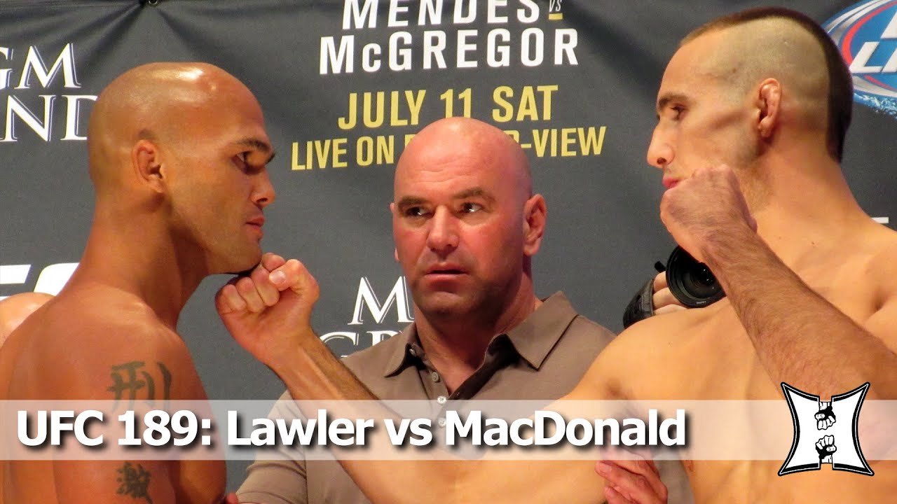 UFC 189: Robbie Lawler vs Rory MacDonald Weigh-in and Staredown (HD ...