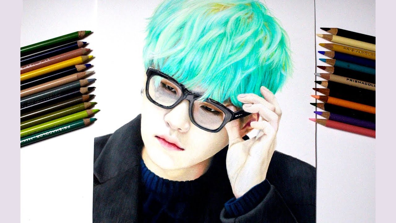BTS - SUGA DRAWING TIMELAPSE - YouTube