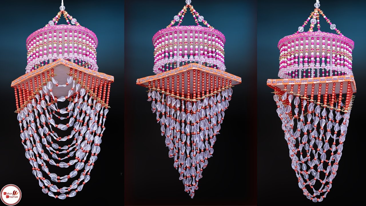 DIY Pearl Wall Hanging Decoration || Beautiful Jhumar Making || Home ...