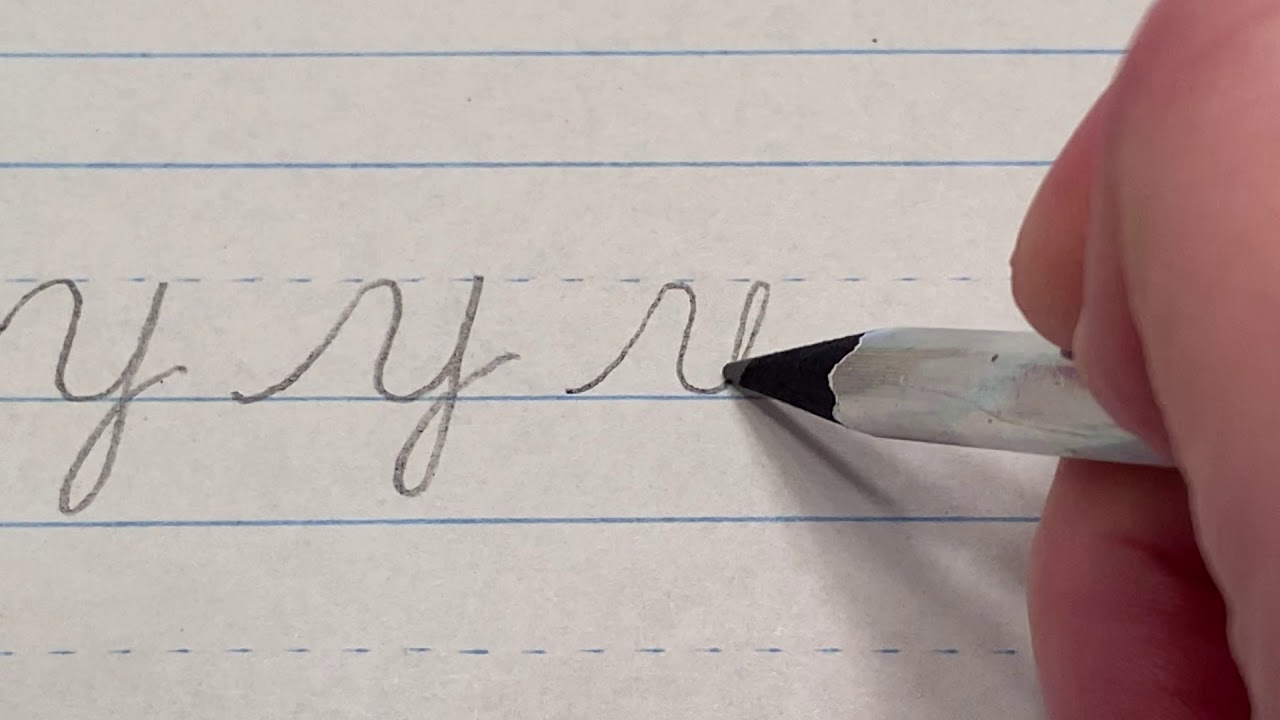 Lowercase y In Cursive YouTube Lowercase y In Cursive YouTube