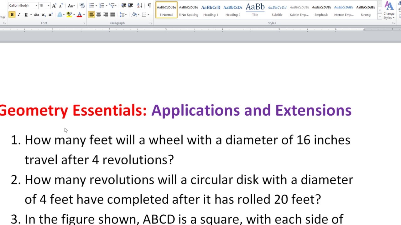 Geometry Essentials: Applications and Extensions - YouTube