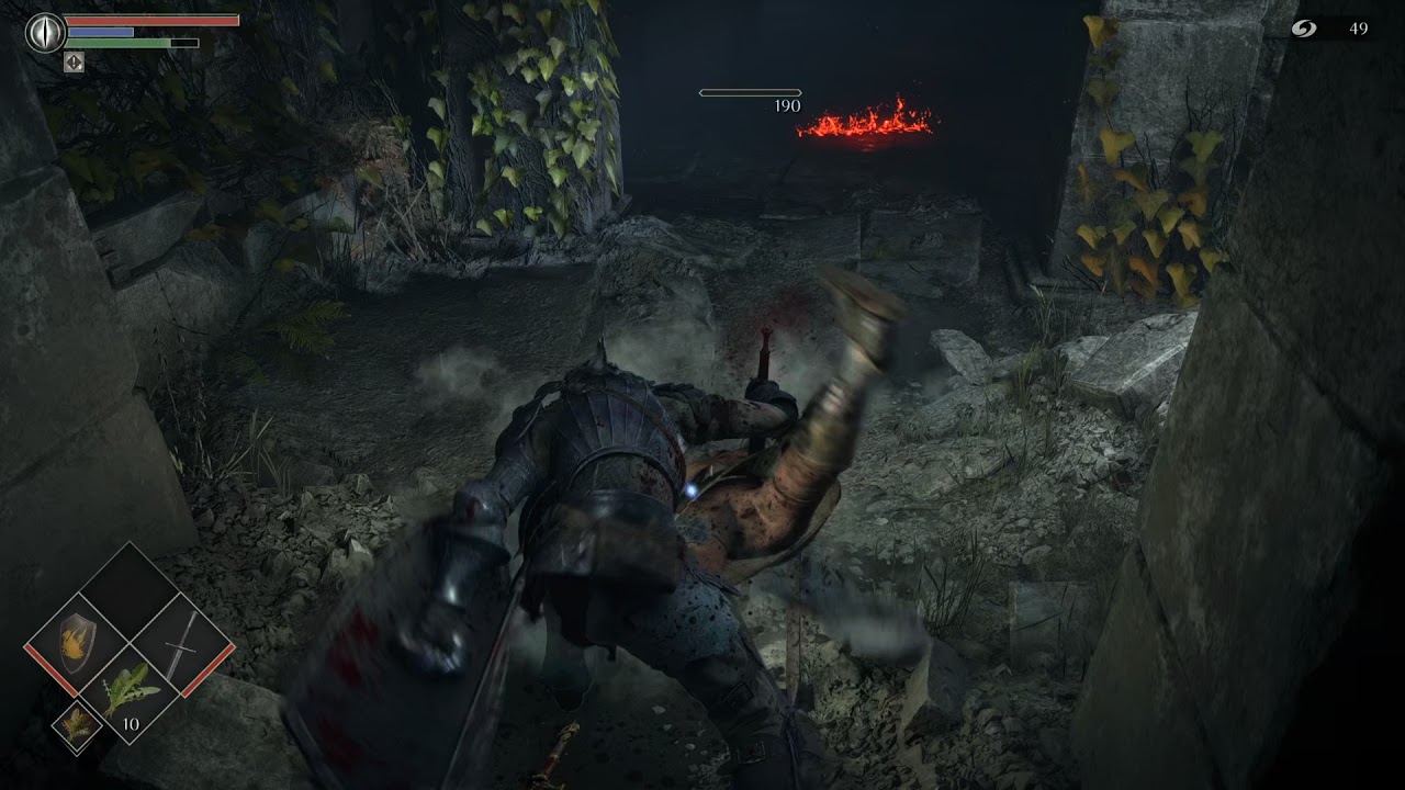 How to beat Demon's Souls first blue eye knight - YouTube