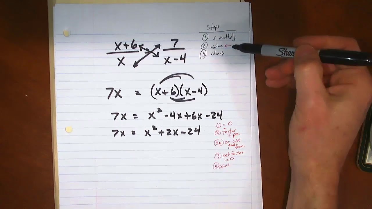 Quadratic Cross Multiply - YouTube