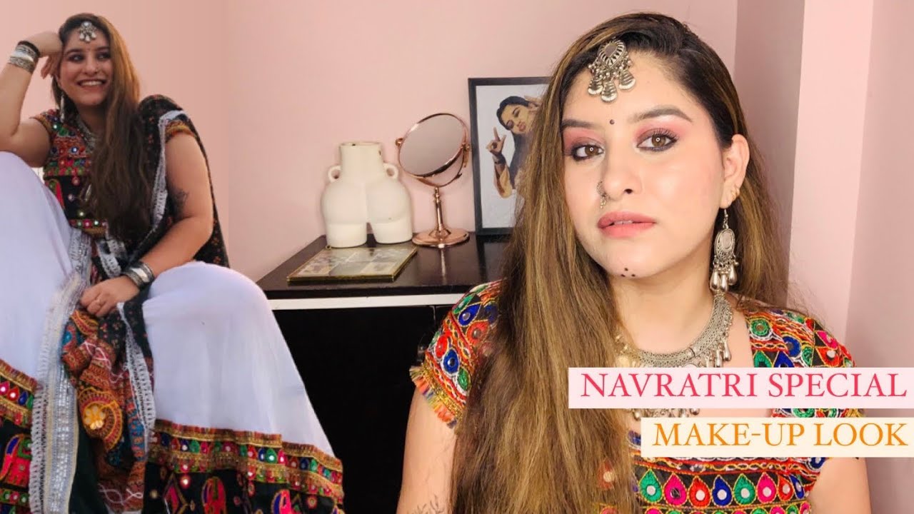 Navratri look makeup tutorial | Your go to look😍😊 - YouTube