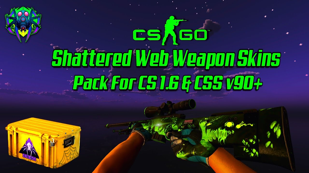 CSGO: Shattered Web Weapon Skins Pack CS1.6 & CS Source v90+ - YouTube