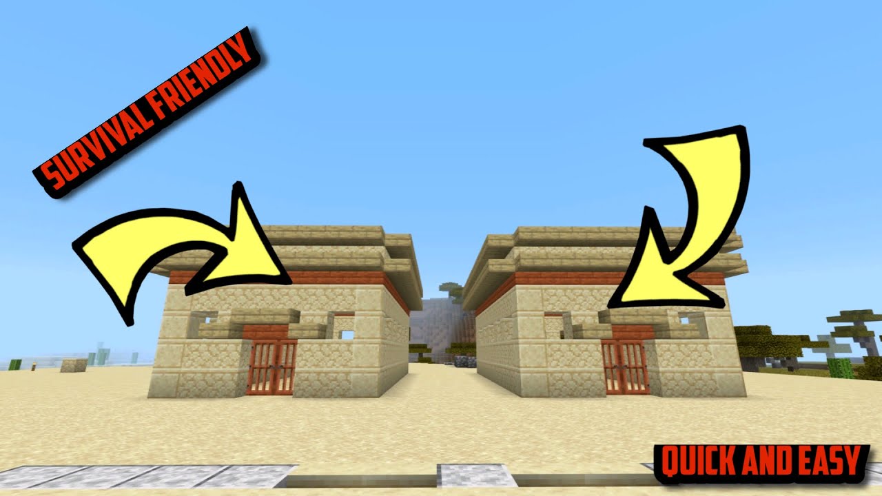 How To Make A Simple Egyptian Style House In Minecraft - YouTube