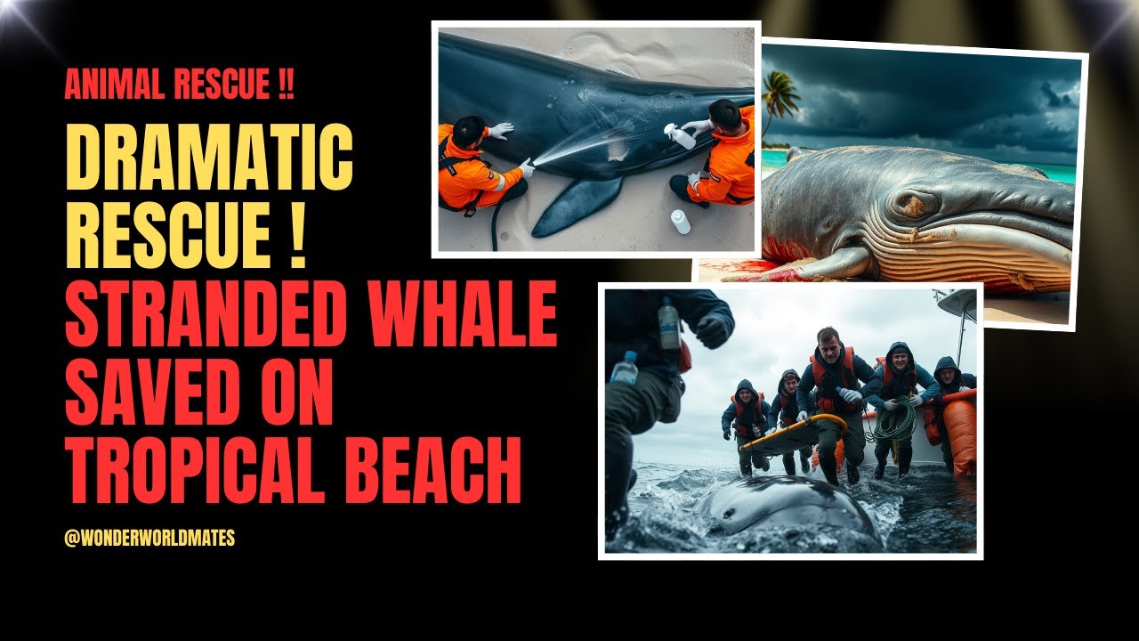 Dramatic Rescue: Stranded Whale Saved on Tropical Beach 🌊🐋 - YouTube