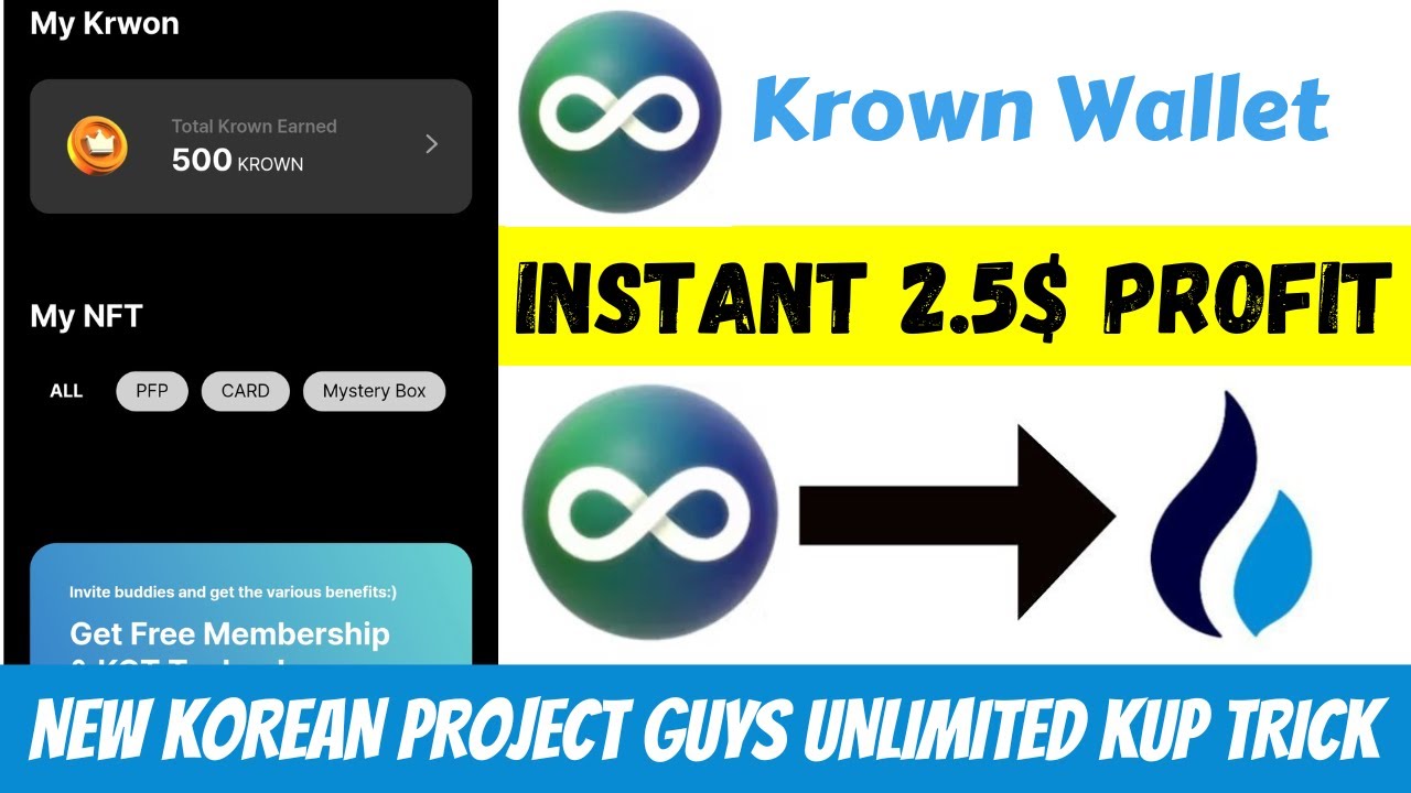 😲Krown Wallet Loot । Instant 2.5$ Unlimited Trick। Instant Payment Offer। Crypto Loot । Konnect ...