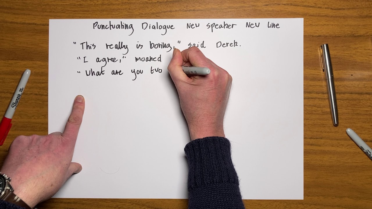 Punctuating Dialogue - New Speaker New Line Help me do my Homework ...