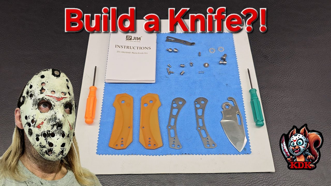 Jin Rhyno Button Lock Knife Kit! - YouTube