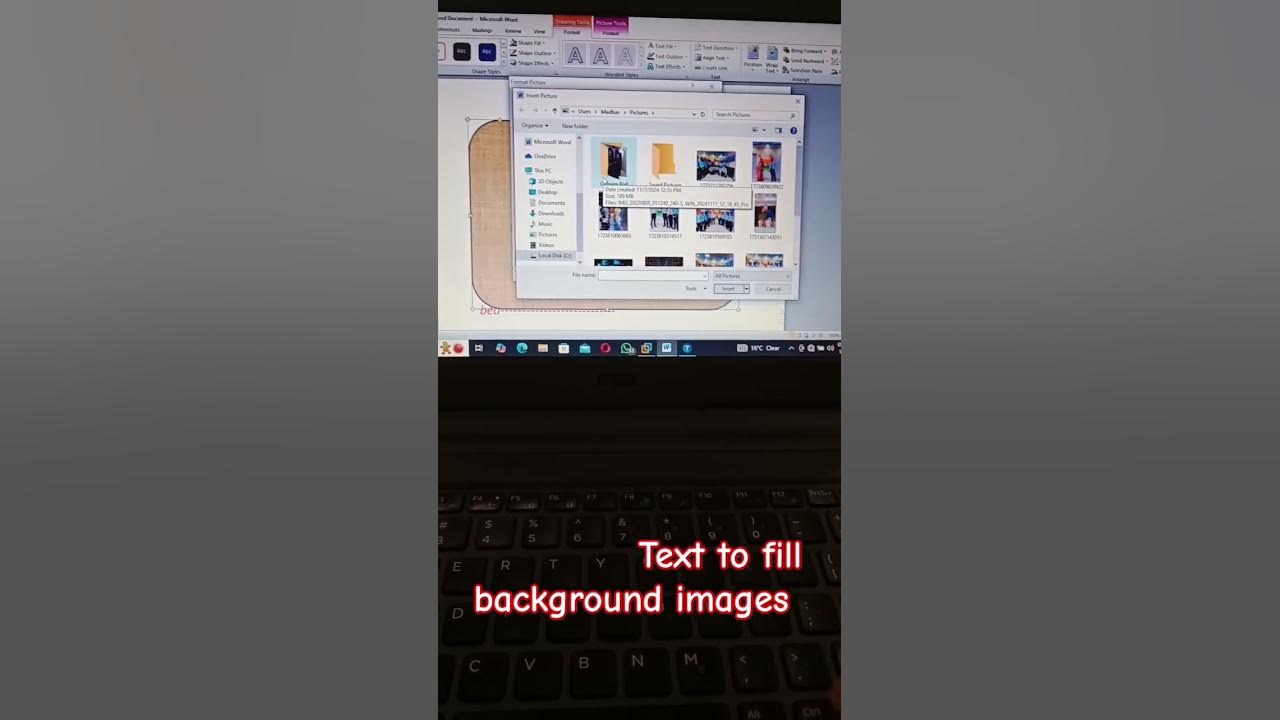 #ms word text to fill background image #yourcomputer - YouTube