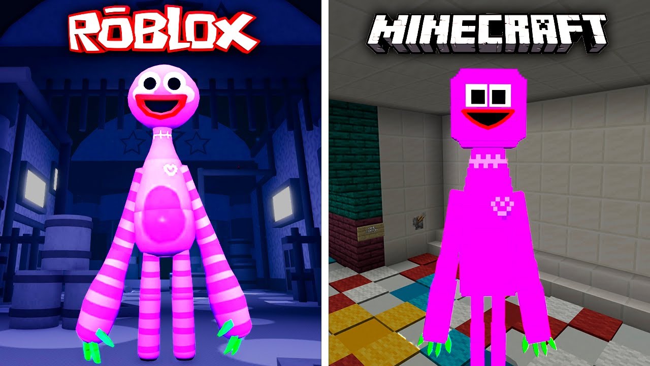 ESCAPE MR SMILEY'S DAYCARE | Minecraft PE vs Roblox | All Jumpscares ...