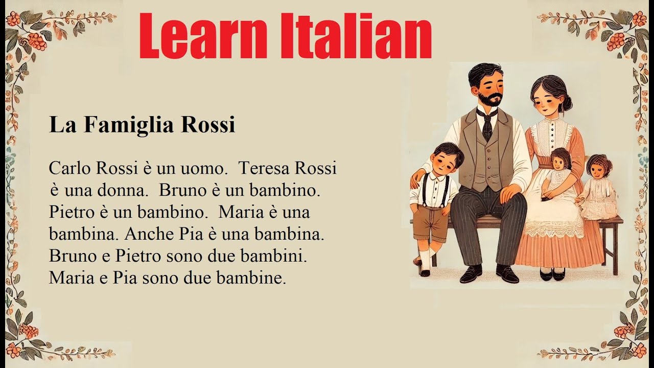 START TO UNDERSTAND ITALIAN - Italian Comprehensible Input - Italian by ...