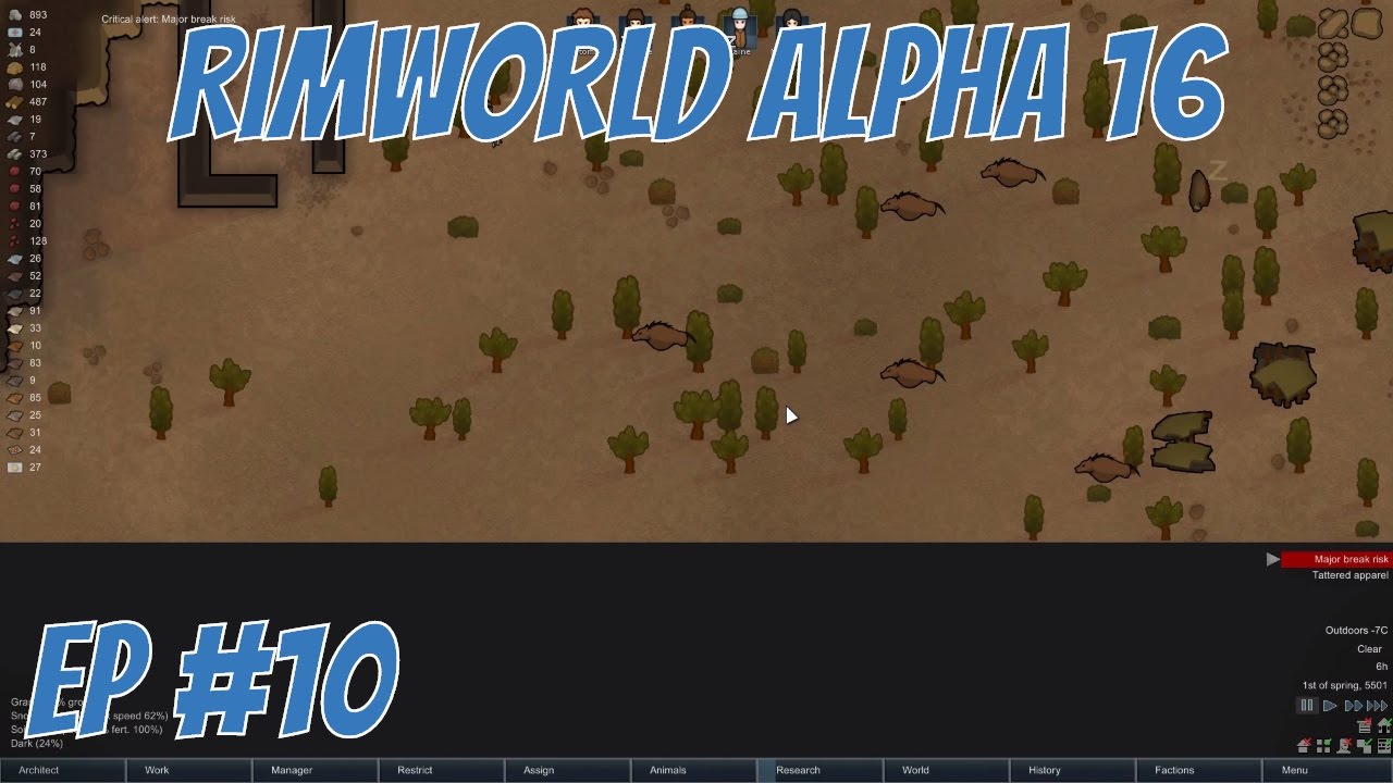 Rimworld alpha 16 - EP 10 - WARG manhunter pack - Rimworld alpha 16 Let ...
