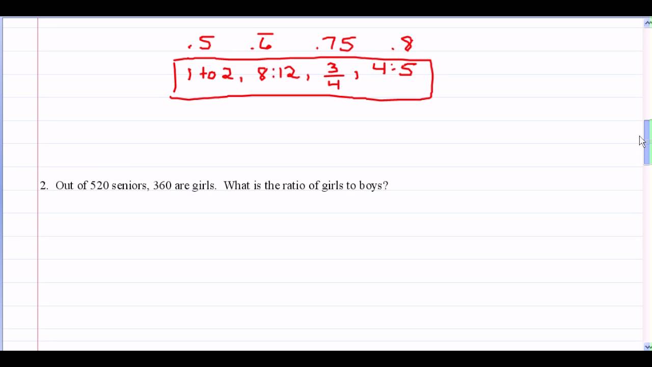 Ratios - YouTube