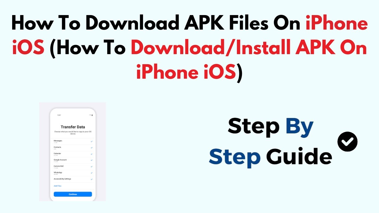 How To Download APK Files On iPhone iOS (How To Download/Install APK On ...