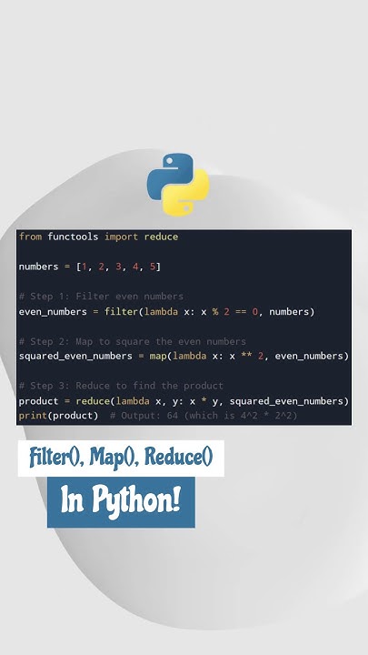34 Python Theory - Filter Map Reduce in Python! - YouTube