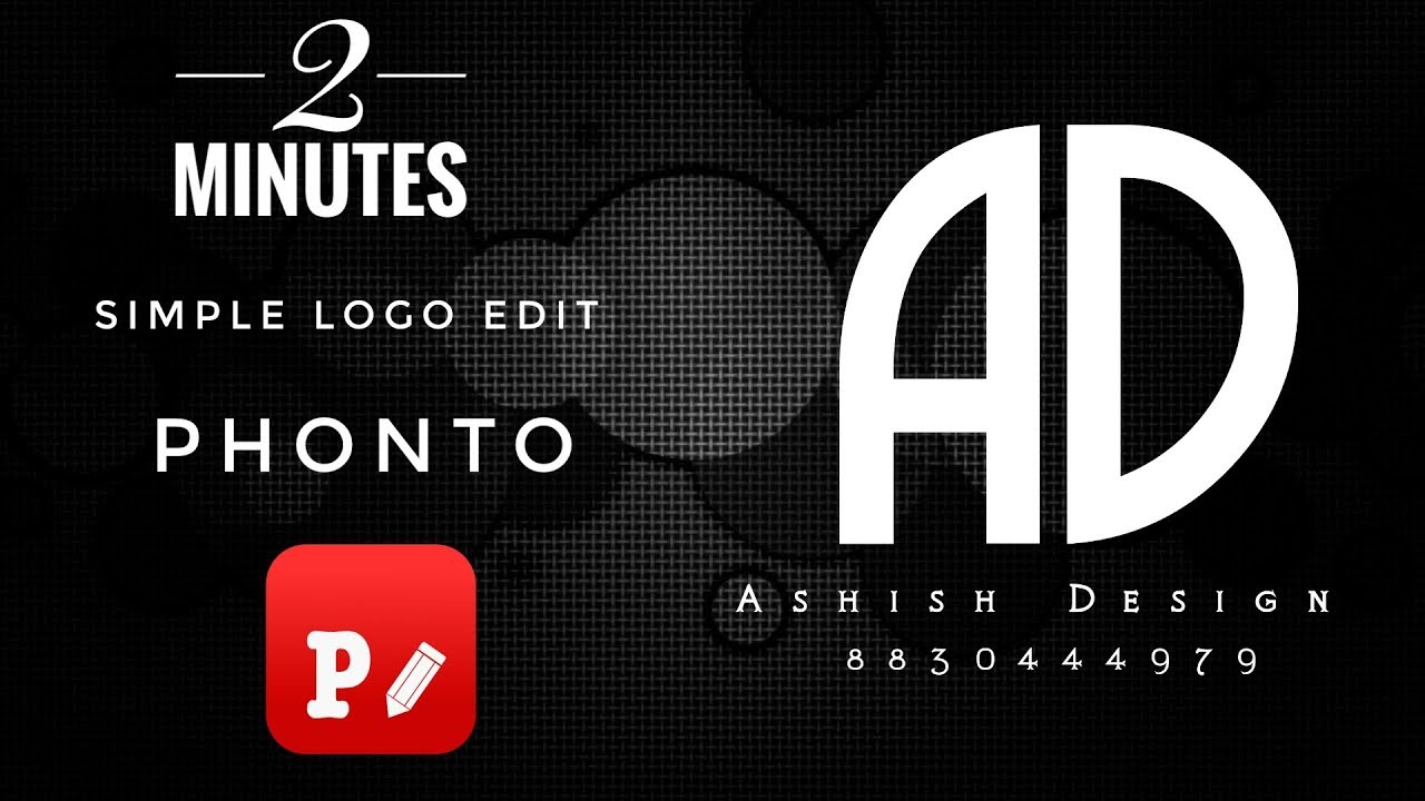 Phonto || Simple Logo Edit || By AD Design - YouTube