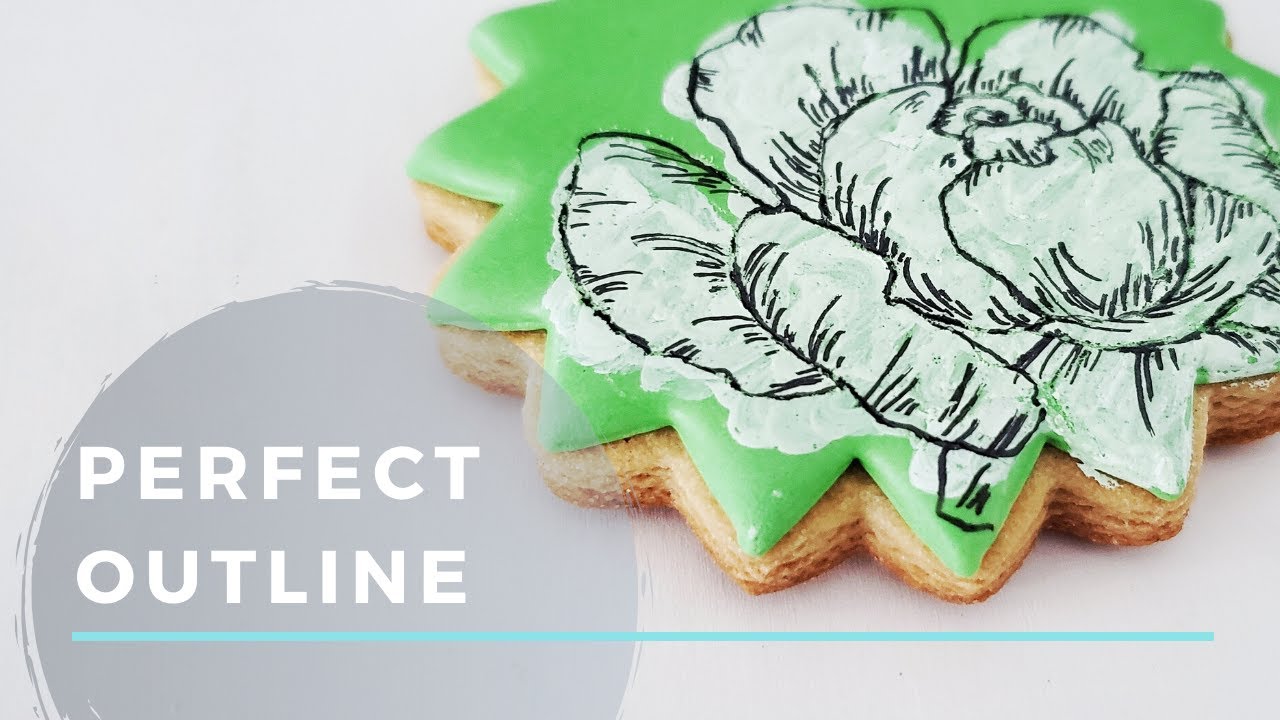 Outline Corners on Decorated Cookies - YouTube