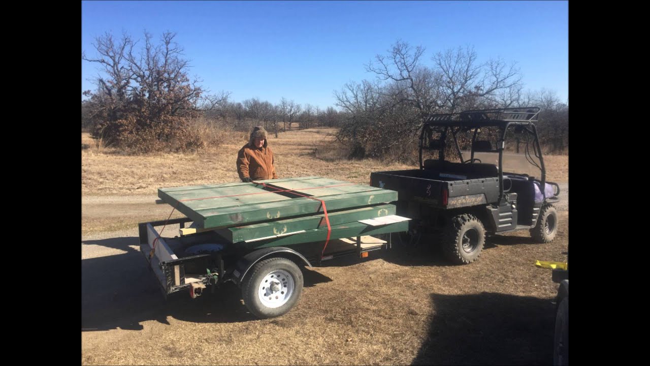 Building a archery deer box blind - YouTube