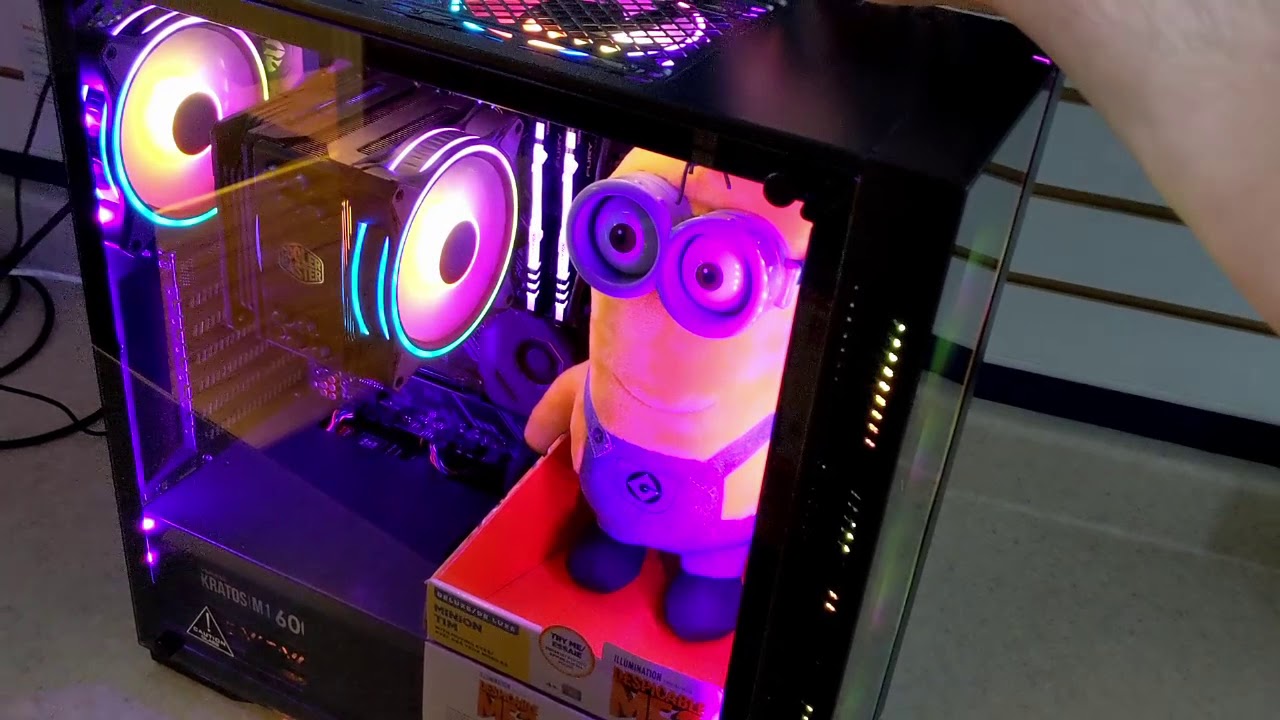 Custom built computer Minions theme - YouTube