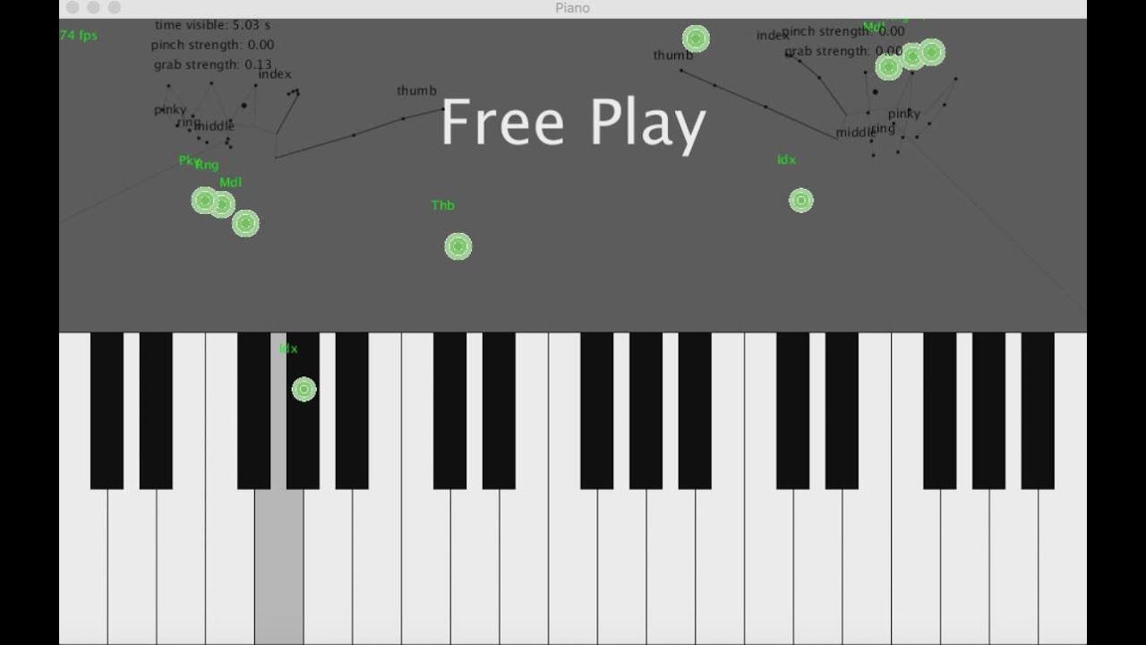 Piano Simulator with Leap Motion - YouTube