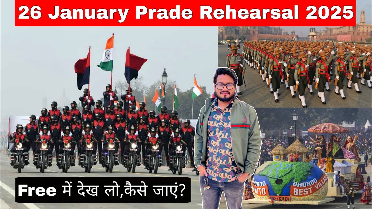 Republic day parade rehearsal 2025 / republic day parade practice 2025/ ...