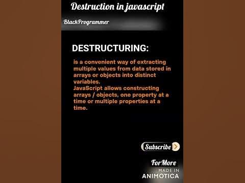 Destruction in JavaScript Full Course - YouTube