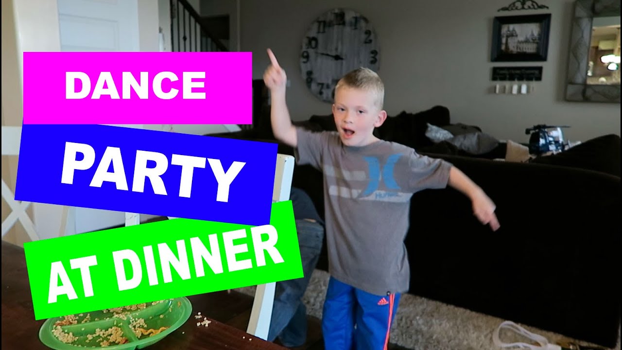 DANCE PARTY AT DINNER!! - YouTube