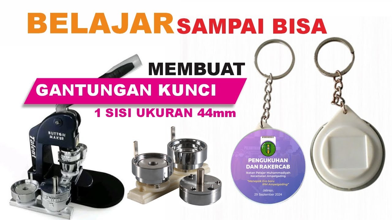 Bahan dan Cara Membuat Gantungan Kunci Satu Sisi Ukuran 44mm Dengan ...