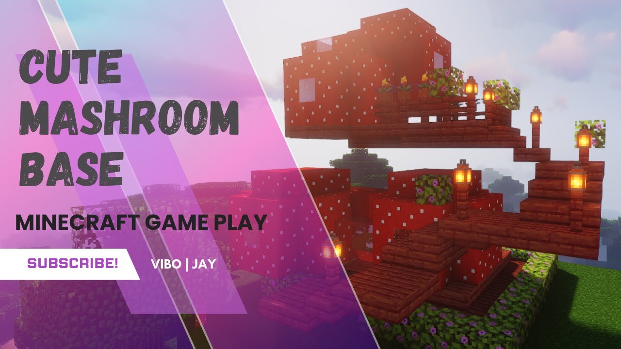 Cute Mashroom Base | Minecraft Game play #minecraft #minecraftbuilding ...