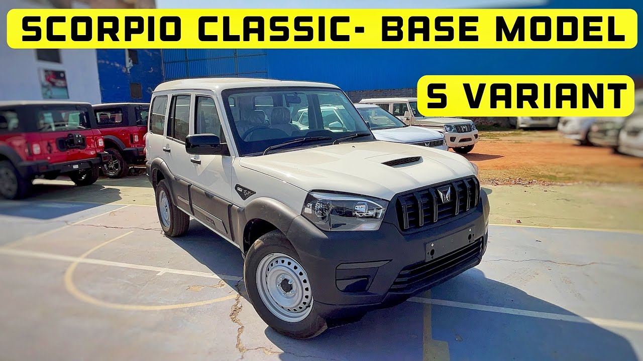 Mahindra Scorpio Classic Base Model 2024: On Road Price ? Scorpio S ...