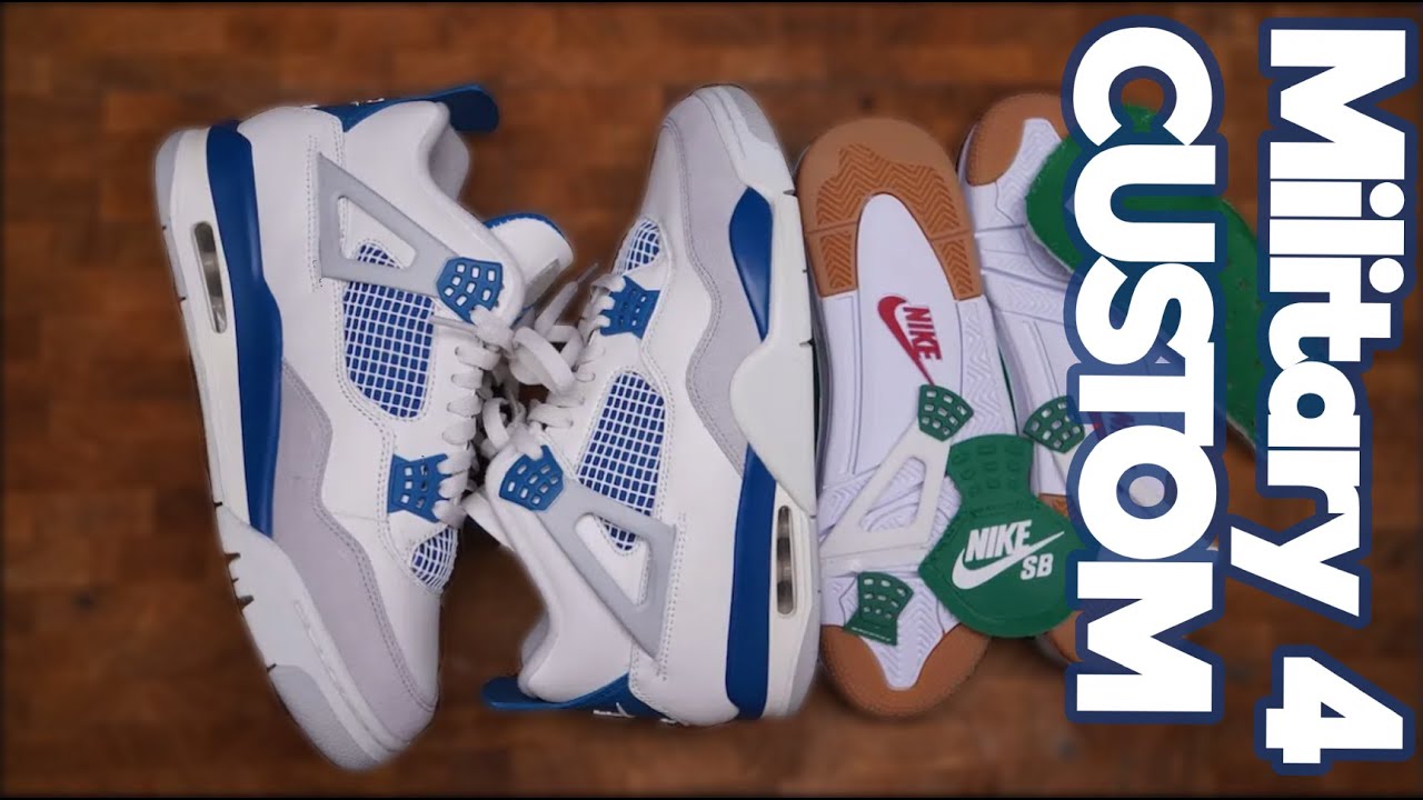 I Turned a $450 Jordan SB 4 To $100 Military 4's - YouTube