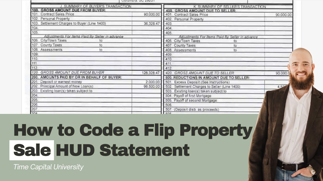 How to Code a Flip Property Sale HUD Statement - YouTube