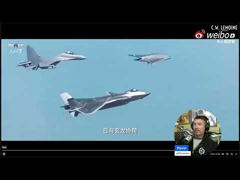 New Footage of the China’s GJ-11 Flying with J-20 and J-16 - Fighter Pilot Reacts!