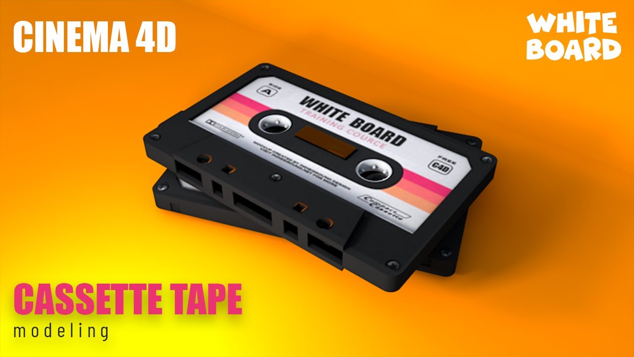 Cinema 4D | مودلينج شريط كاسيت فى سينما فور دى - Cassette Tape Modeling ...