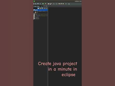 learn to create a Java project and a class in a minute - YouTube
