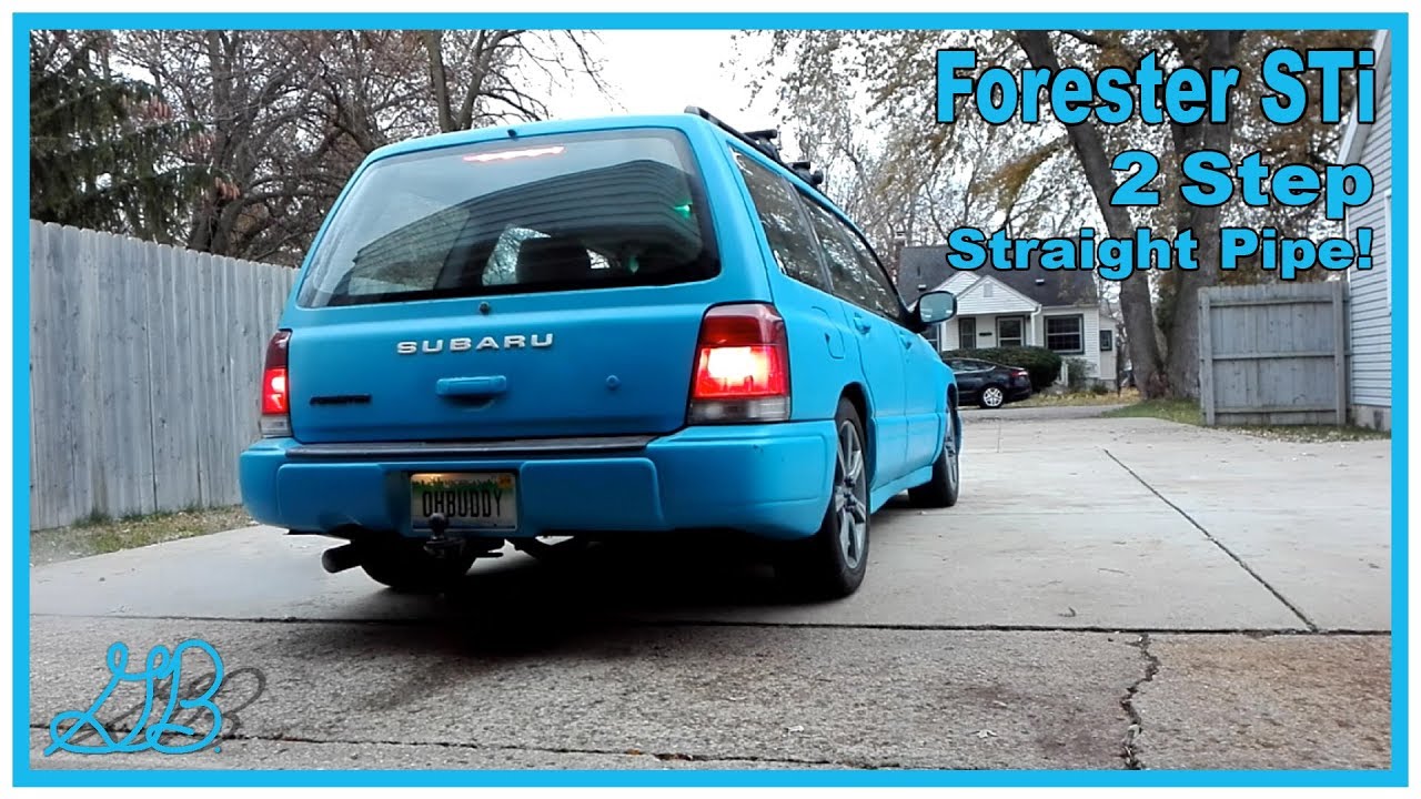 1999 Forester STi Swap / Straight Pipe 2 Step - YouTube