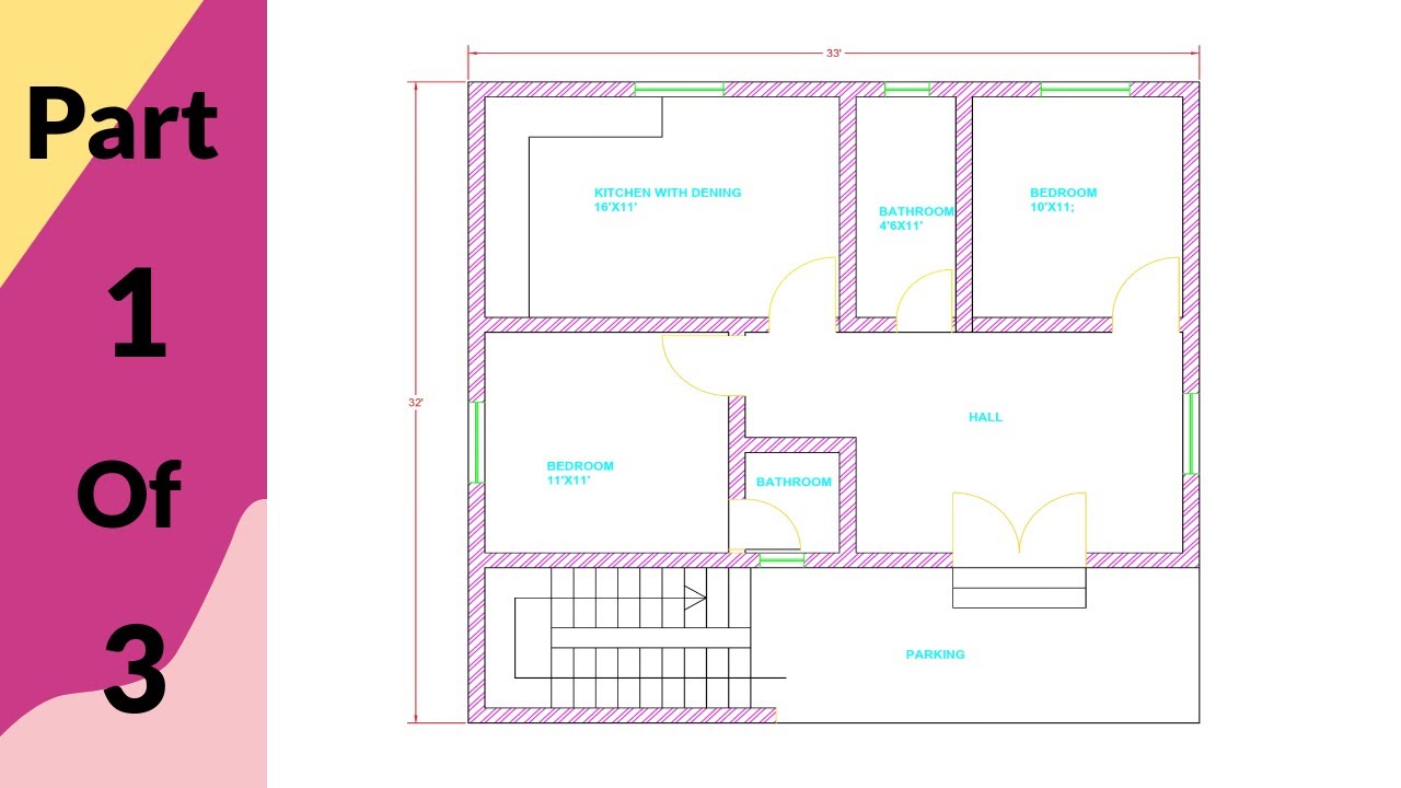 Making a simple (Drawing) floor plan in AutoCAD: Part 1 of 3 - YouTube