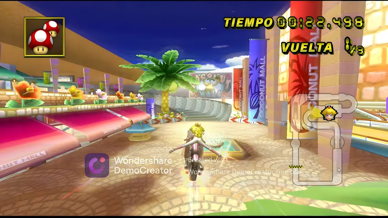 (4K120FPS) Mario Kart Wii - Coconut Mall in 02:20.462 - YouTube